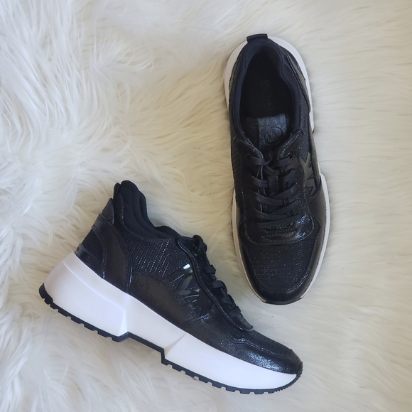 Michael Kors | Shoes | Nwob Michael Kors Sparkle Wedge Sneakers Sz 7 ...